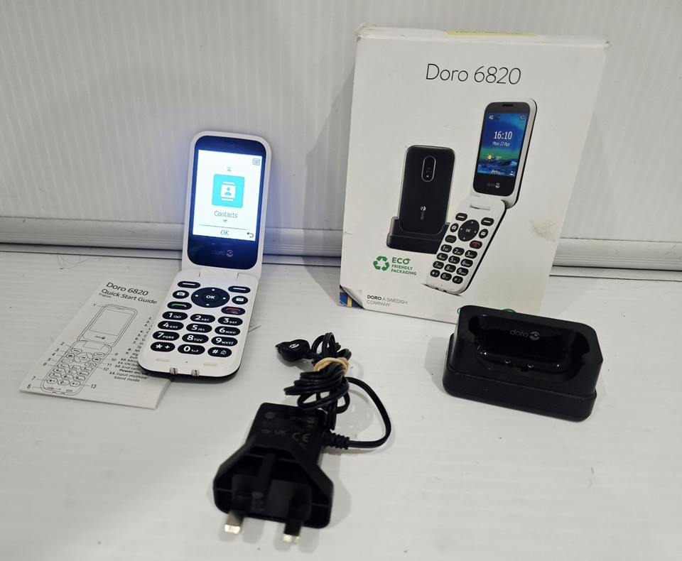 Big Button Phone DORO 6820 Big Button Flip Phone With Box | eBay UK