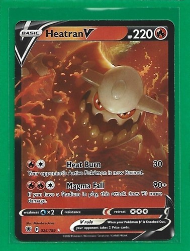 Pokémon TCG SWSH Astral Radiance Heatran V #25/189 Ultra Rare | eBay