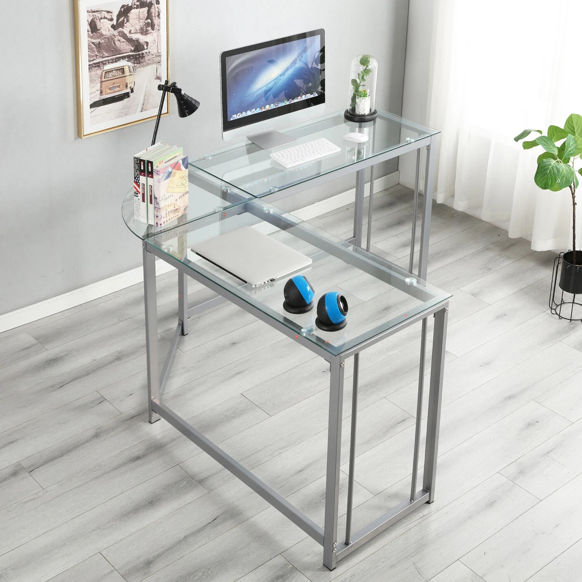 Modern Glass Computer Desk