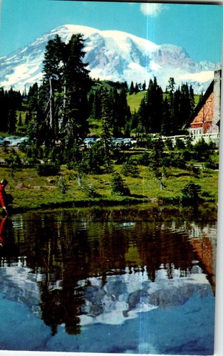 Mt. Rainier National Park Reflection Pool Paradise Inn postcard ...