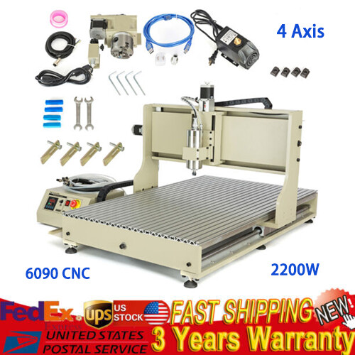 2.2KW 6090 CNC VFD USB Router Metal Engraver Milling ER20 4Axis Drilling Machine | eBay