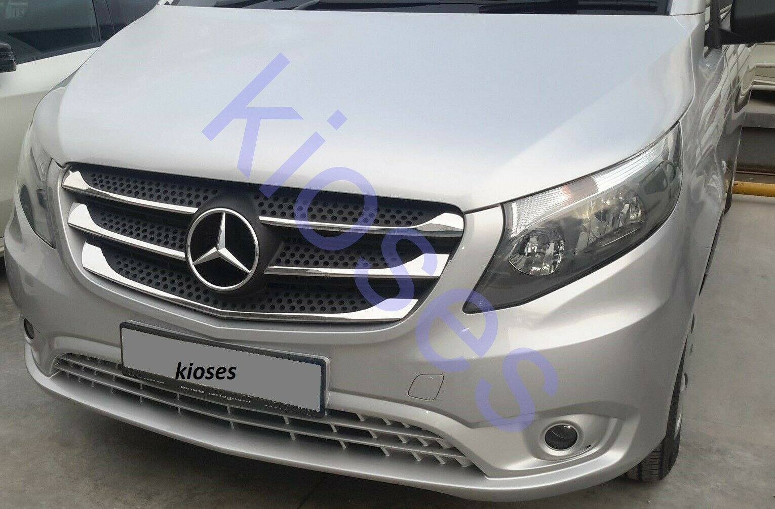 MERCEDES BENZ METRIS 2016-2020 CHROME FRONT GRILL TRIM COVER 5 PCS S ...