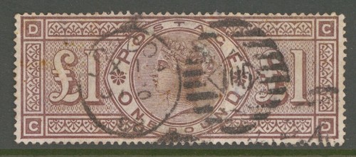 1888 £1 Brown Lilac SG 185 Lettered C.D. Fine Used - Good Colour -Queen ...
