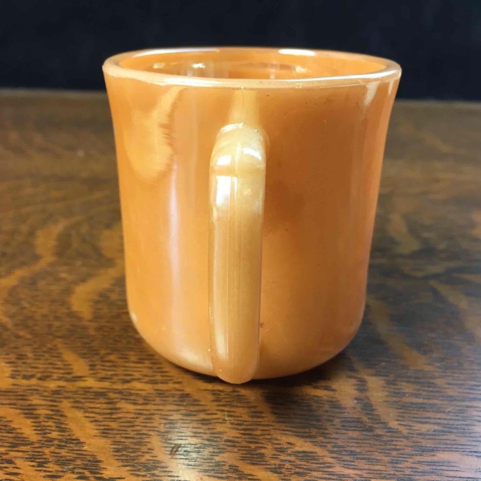 One Single Vintage Tom and Jerry Fire King Oven Ware Peach Luster Pine ...