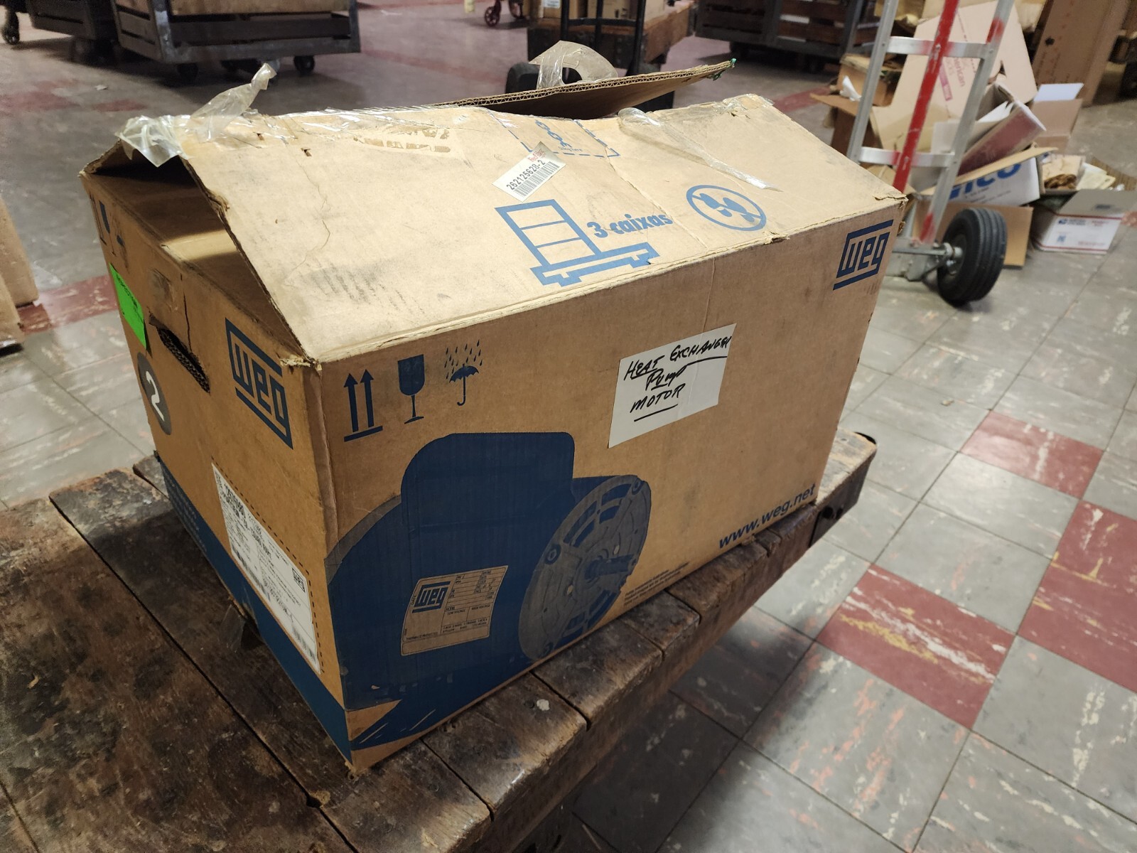 7-1/2 hp WEG HP04P213/5JM Electric Motor 208-230/460 Volt 1770 RPM 213 ...