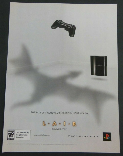 Lair Print Ad Game Poster Art Official PROMO PlayStation 3 PS3 RPG ...