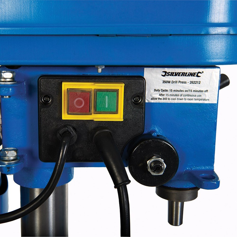 Silverline 350w Drill Press 5 Speed Belt Drive Pillar Bench Table 0 ...