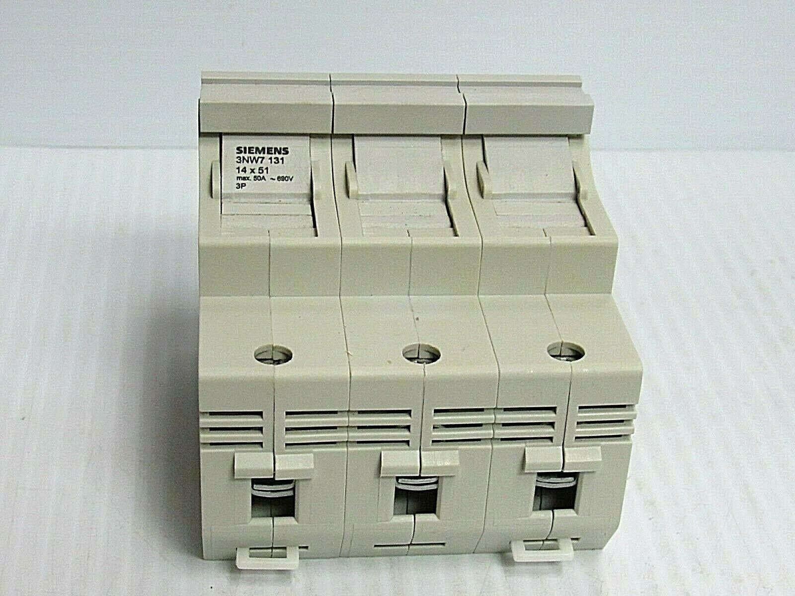 SIEMENS FUSE HOLDER 3NW7 131 3NW7131 14X51 3 POLE 3P 690V 50 AMP A 50A ...