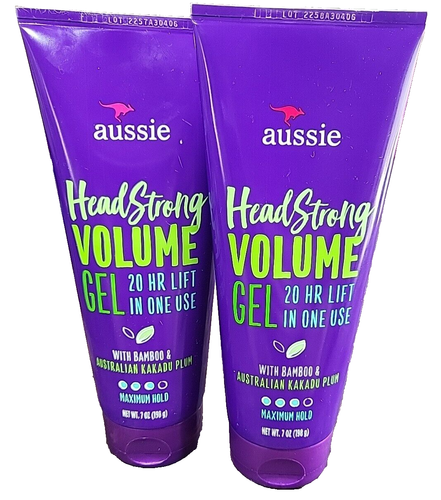 Aussie Head Strong Volume Gel 20 Hr Lift Bamboo Kakadu Plum Maximum ...
