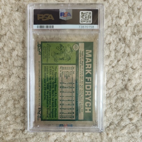 1977 Topps Mark Fidrych #265 Tigers ROOKIE PSA 8.5 NM-MT+ New Slab RARE ...