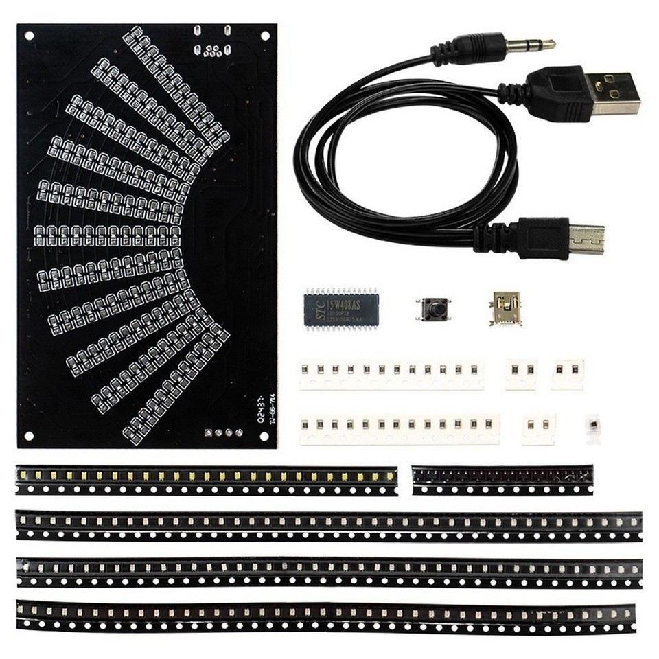 LED Driven For Audio Visualizer Kit with Acrylic Case for Spectrum ...