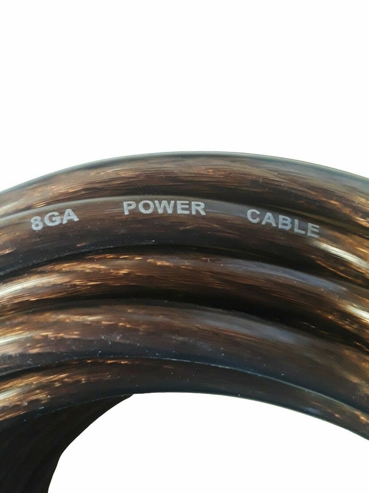 50 Ft - 8 Gauge Power Wire Black High Quality GA Guage Ground AWG 50 ...