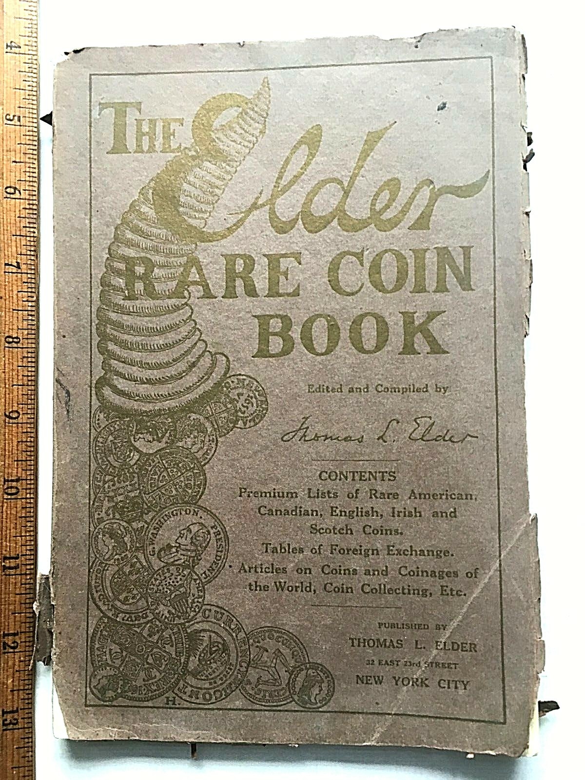 The Elder Rare Coin Book. 1913 First Edition. U.S. $1.50 Colonial ...