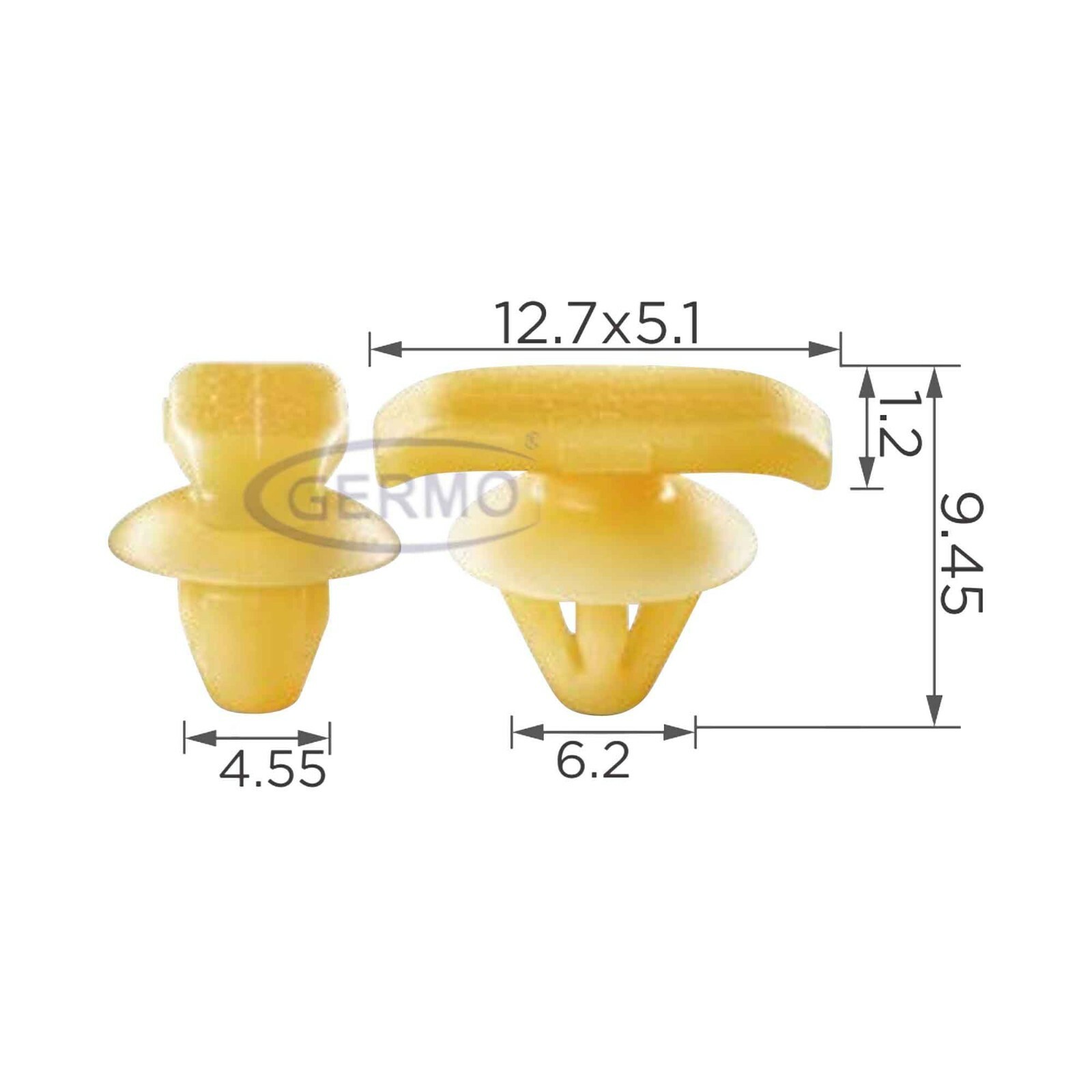 10 x Befestigungs-Clip Halteklammer Gelb Türdichtung passend für VW ...