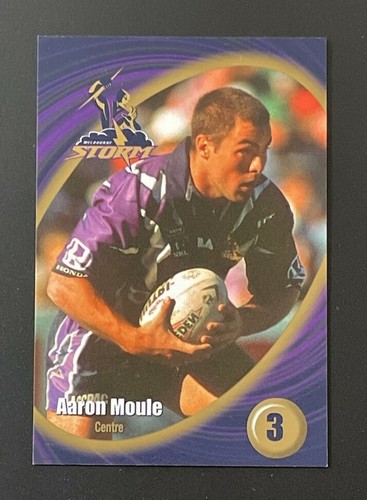 RARE NRL 2001 SEASON MELBOURNE STORM PLAYER CARD RUGBY LEAGUE 3 AARON ...