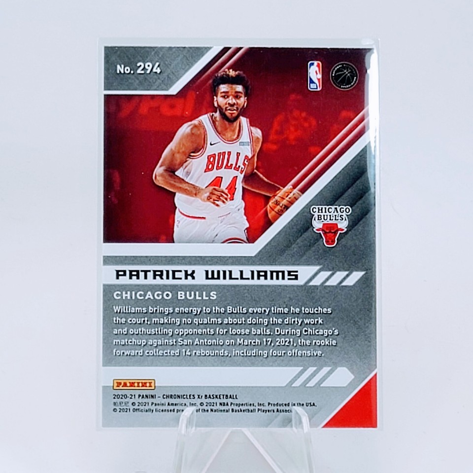 2020 Panini Chronicles XR Rookie Card RC #294 Patrick Williams Chicago ...