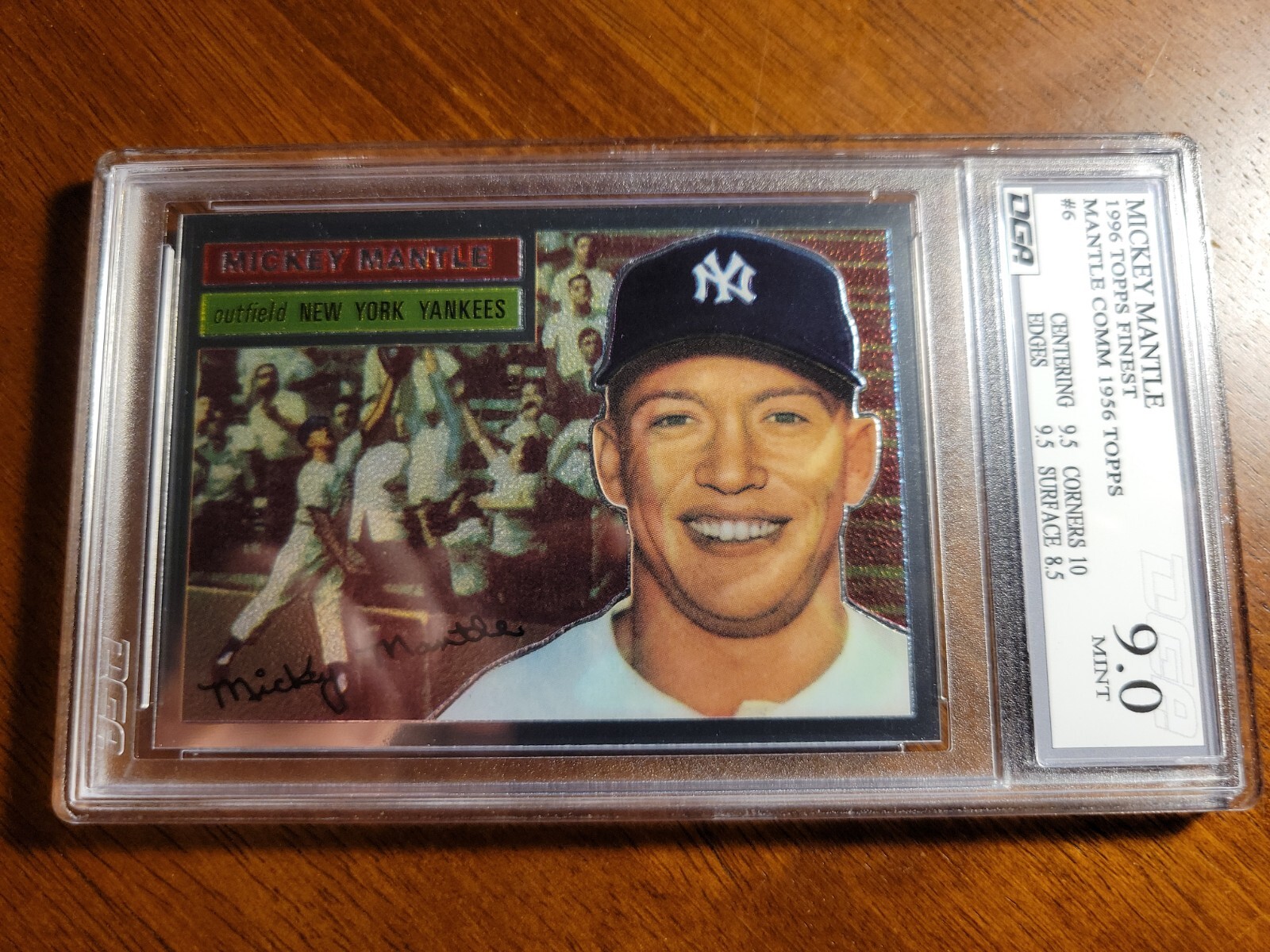 1996 TOPPS FINEST MICKEY MANTLE REFRACTOR #6 of 19 Commemorative 1956 ...