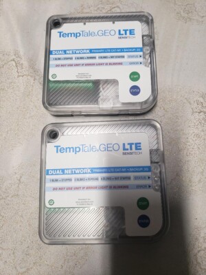 ( 2 ) Sensitech Temptale Geo LTE Cat-M1 Real-Time Temperature Monitor ...