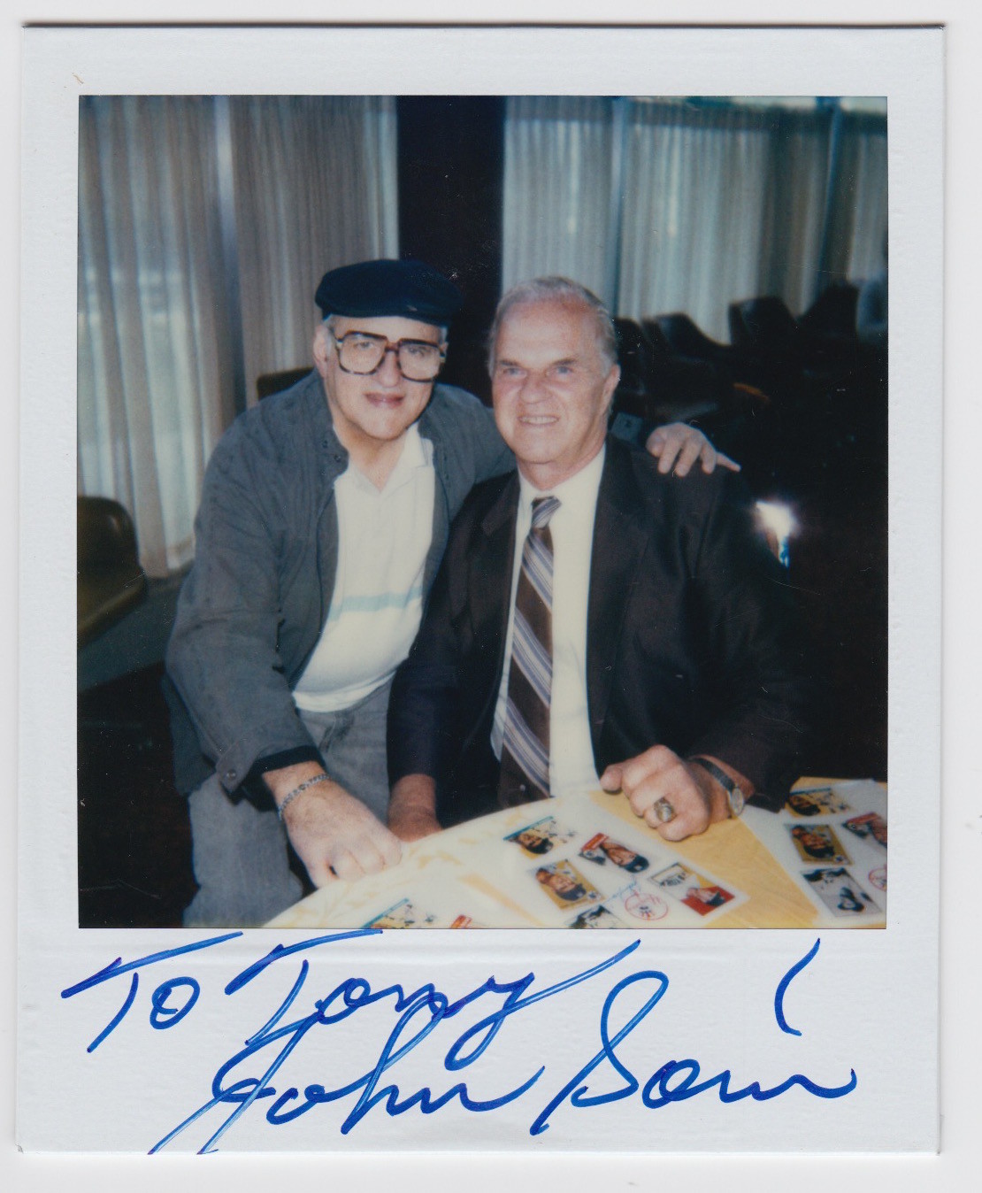 JOHNNY SAIN SIGNED ORIGINAL POLAROID PHOTO INSCRIBED AUTO AUTOGRAPH JSA ...