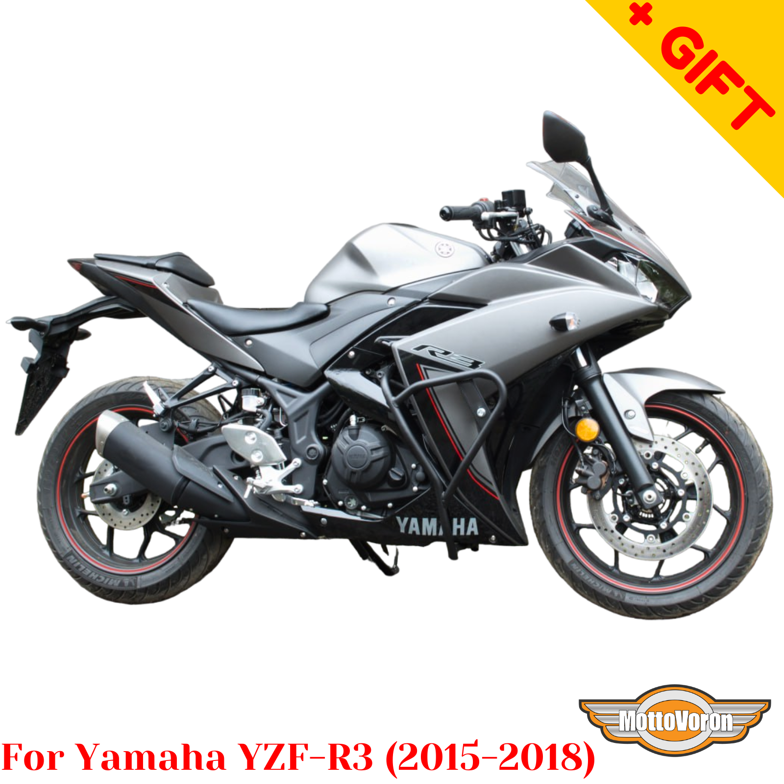 For Yamaha YZF R3 Crash bars Yamaha R3 Engine guard YZF-R3 (2015-2018 ...