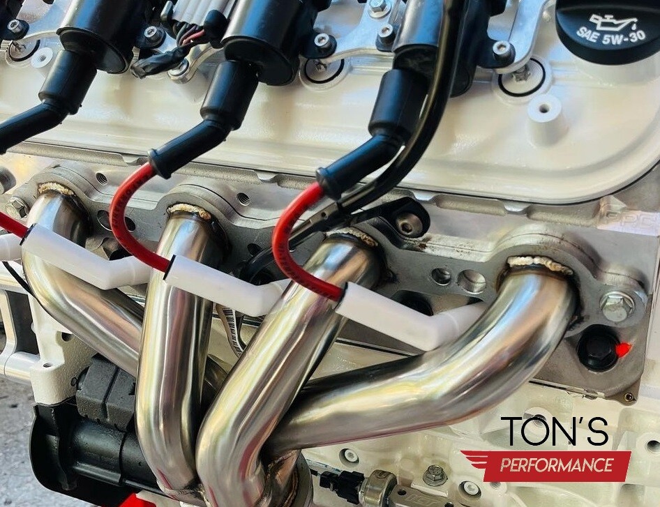 Ton's 10mm Ceramic LS Red Spark Plug Wire Set 45 Chevy Corvette Camaro ...