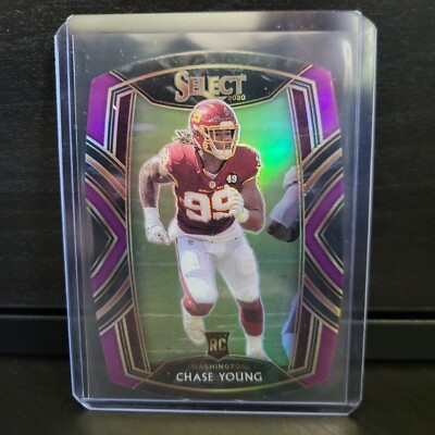 2020 Select Chase Young Purple Prizm Die Cut RC Club Level #264 | eBay