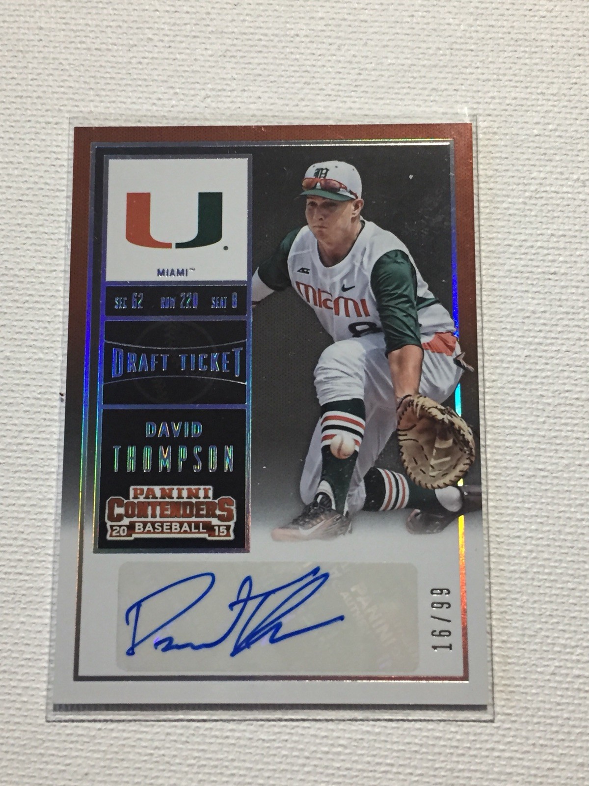 2015 Panini Contenders - College Ticket Draft Ticket White Jersey #40 ...