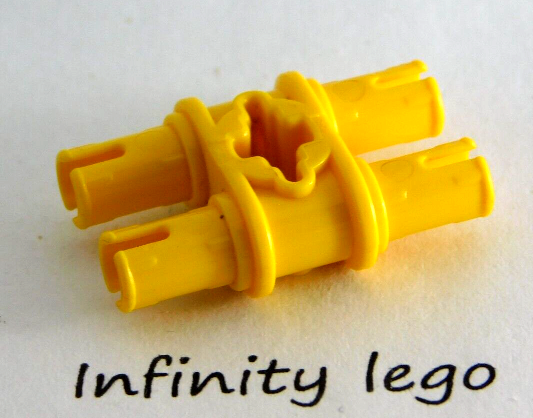 4 LEGO Technic Yellow Double Pin with perpendicular Axle-Hole (32138 ...