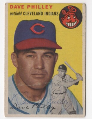 Dave Philley 1954 Topps Signed Autograph Card Auto Cleveland Indians ...