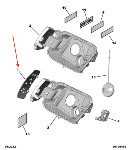 PEUGEOT 2008 Fuel Tank Flap 9825833480 New Genuine | eBay