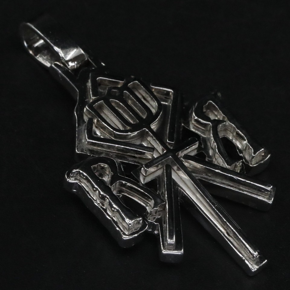 VTG Sterling Silver - Religious Chi Rho Cross Necklace Pendant - 11.5g ...
