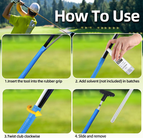 Golf Grip Removal Tool, 12" V-Groove Grip Remover Saver for Standard ...