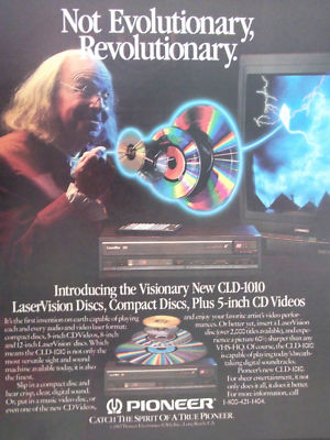 1988 Pioneer CLD-1010 Laser Vision Disc 5" CD Videos Advertisement | eBay