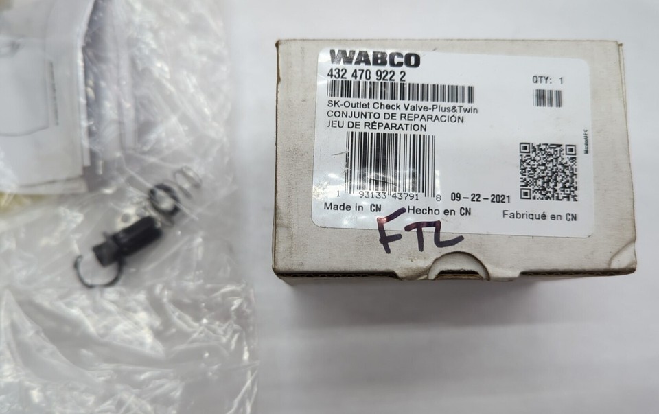 Wabco 4324709222 Air Brake Single Check Valve Kit Genuine Part ...