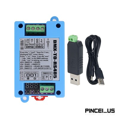 DMX to RS485 Controller and RS485 to DMX Controller with USB Adapter ...