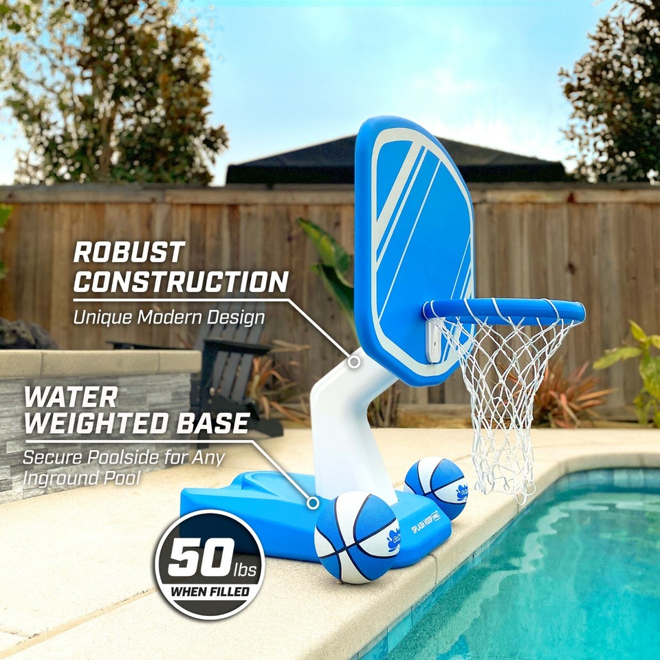 GoSports Splash Hoop PRO Poolside Basketball Game | Includes Hoop ...