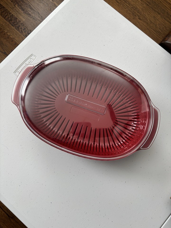 KitchenAid 13” Red Oval 3 Piece Steamer Bowl Microwave Safe | eBay