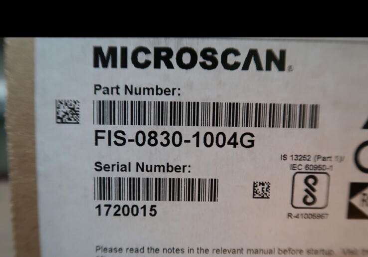 New. Factory Sealed Microscan FIS-0830-1004G Fixed Barcode Scanner. Lot ...