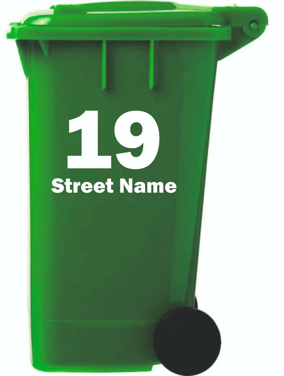 Yellow Wheelie Bin Letter S Bespoke Wheelie Bin Numbers