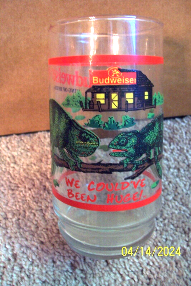 Budweiser Lizard Glass - "We Could Have Been Huge" | eBay