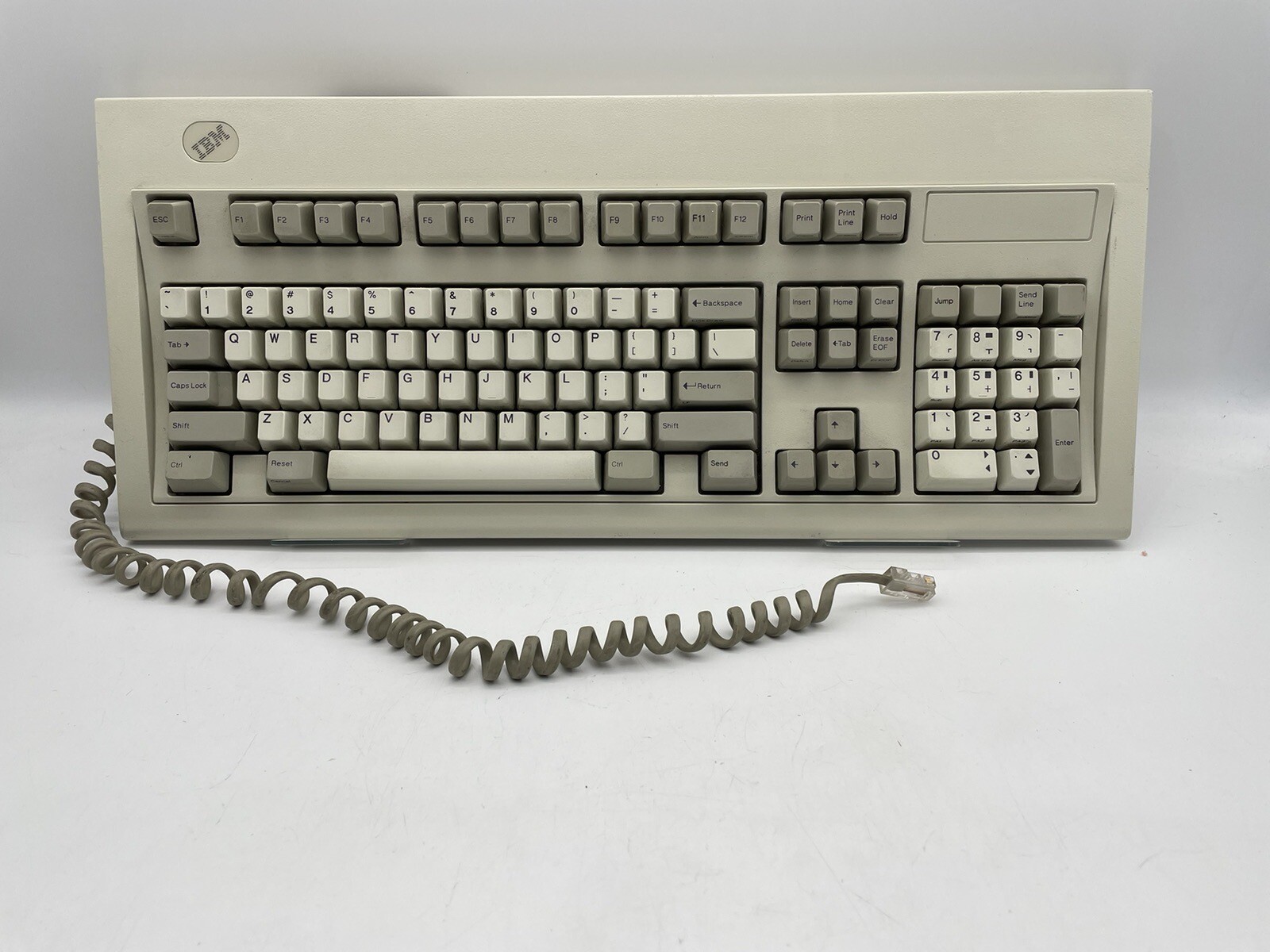 IBM Model M Clicky Vintage Mechanical Keyboard 1392595 RJ45 April 1991 ...