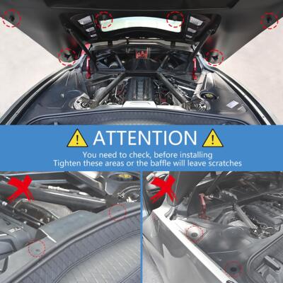 For Chevrolet For Corvette C8 Coupe Red Rear Engine Bay Full Cover ...