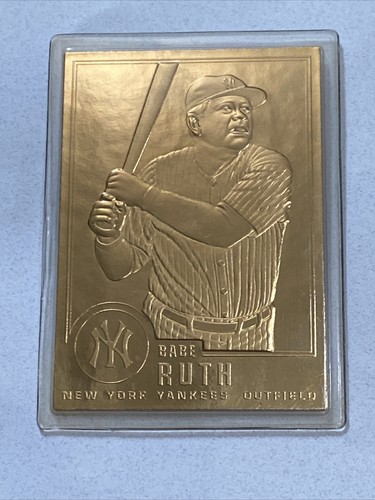 1996 BABE RUTH New York Yankees 22k GOLD PLATED SEALED CARD #30 by CMG ...