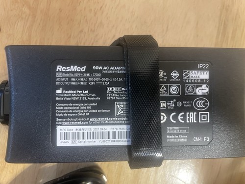 ResMed 90W AC Power Adapter Model 370001 DC OUTPUT 24V 3.75A OEM | eBay
