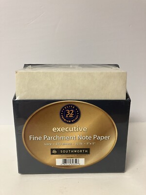 Executive Fine Parchment Note Paper Ivory 32lb 5’’x5’’ 275 Sheets NEW ...