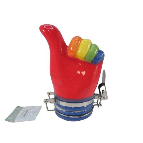 Contained Art Thumbs Up Rainbow Ceramic Container | eBay