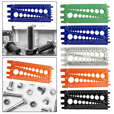 Nut Bolt Drill Bit Thread Measuring Tool Easy to Carry Size Gauge ...