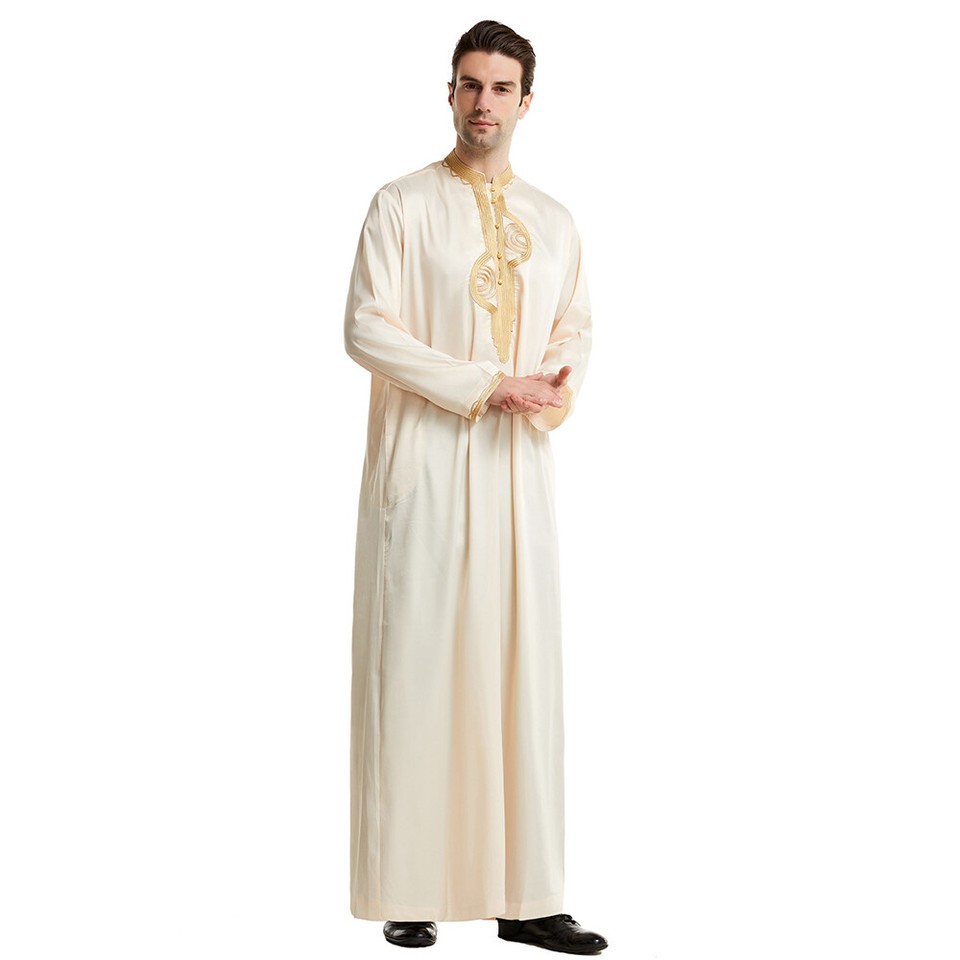 Mens Saudi Arab Muslim Robe Long Thobe Jubba Dishdasha Thawb Thoub ...