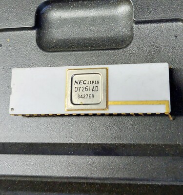 Vintage NEC Japan White Ceramic & Gold CPU Microprocessor 40 PIN Bent ...