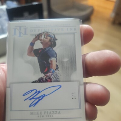 2023 National Treasures Mike Piazza Definitive Ink Holo Silver SN#1 /5 ...